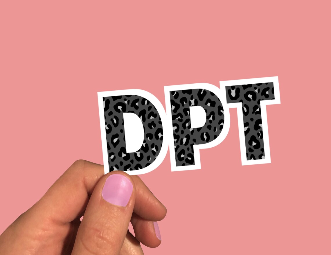 DPT Physical Therapy Sticker Physical Therapist Leopard Die | Etsy