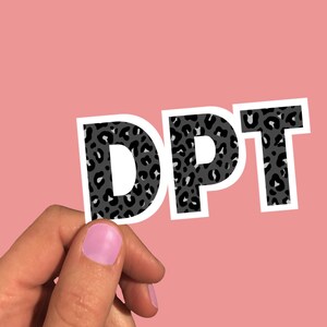 DPT Physical Therapy Sticker, Physical Therapist Leopard Die Cut ...
