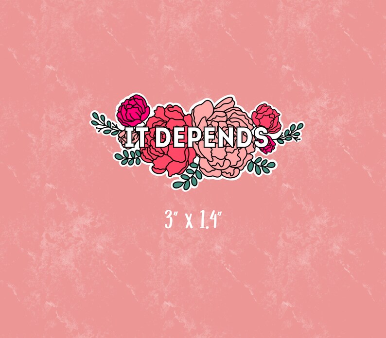 It Depends Die Cut Sticker Doctor of Physical Therapy - Etsy