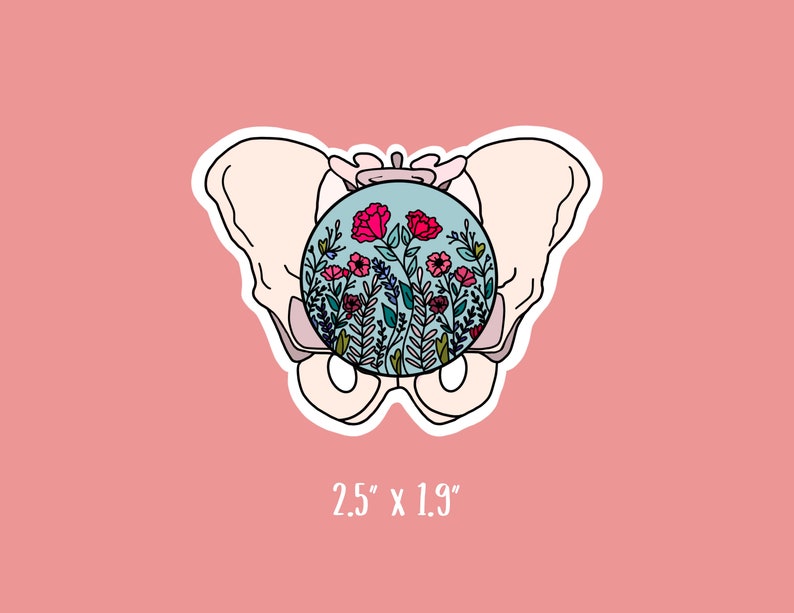 Pelvic Health Physical Therapy Sticker Floral Physical - Etsy