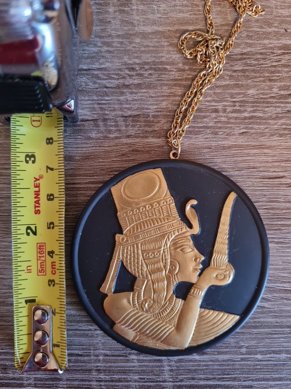 Rare Large Vintage Black Basalt and 24 Carat Gold Wed… - Gem