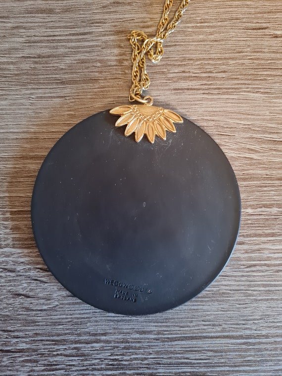 Rare Large Vintage Black Basalt and 24 Carat Gold Wed… - Gem