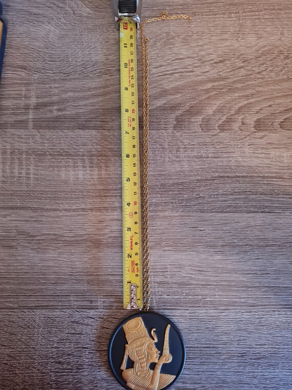 Rare Large Vintage Black Basalt and 24 Carat Gold Wed… - Gem