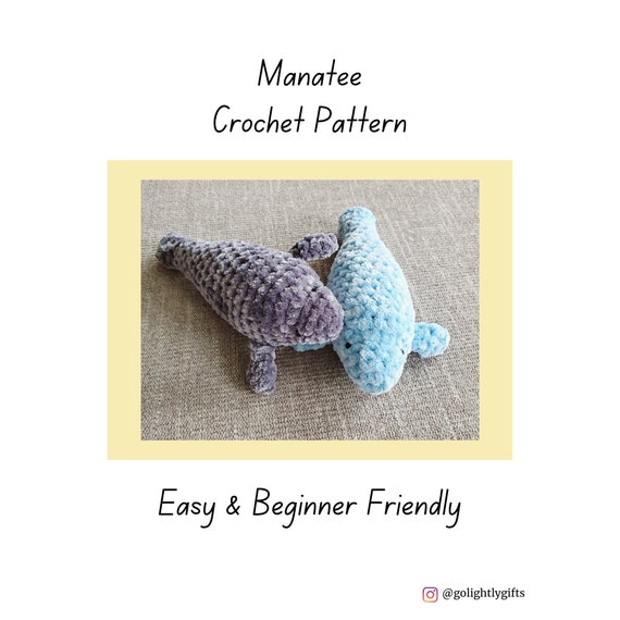 Manatee Crochet Pattern Amigurumi Manatee Ocean Crochet | Etsy
