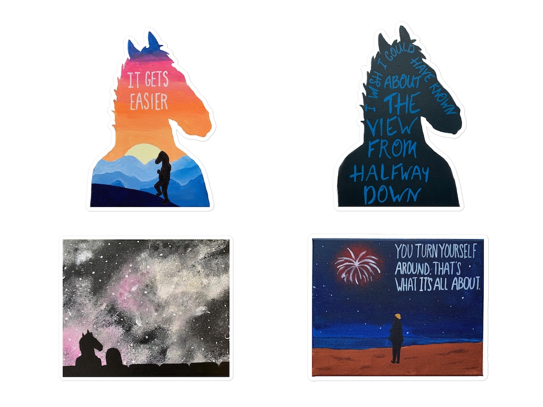 Bojack Horseman Sticker Decals It Gets Easier Sticker Halfway Down ...