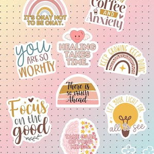 Motivational Stickers Png, Printable Stickers Bundle, Daily Positive ...