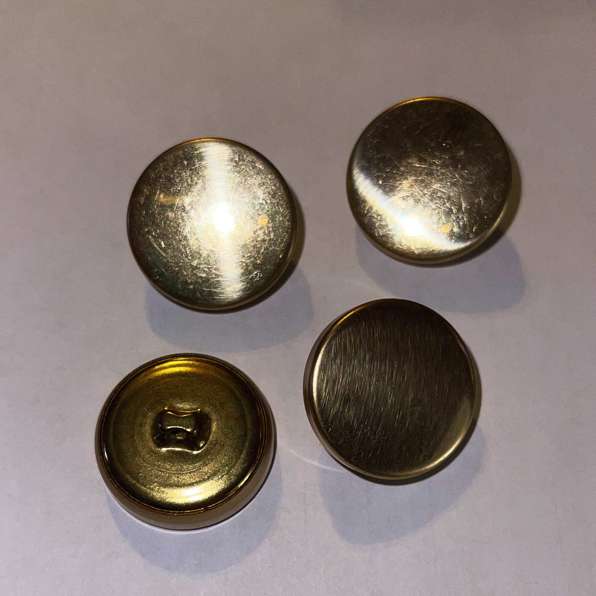 Vintage Round Buttons - 22 Mm Gold Buttons - Pack of 4 - Etsy