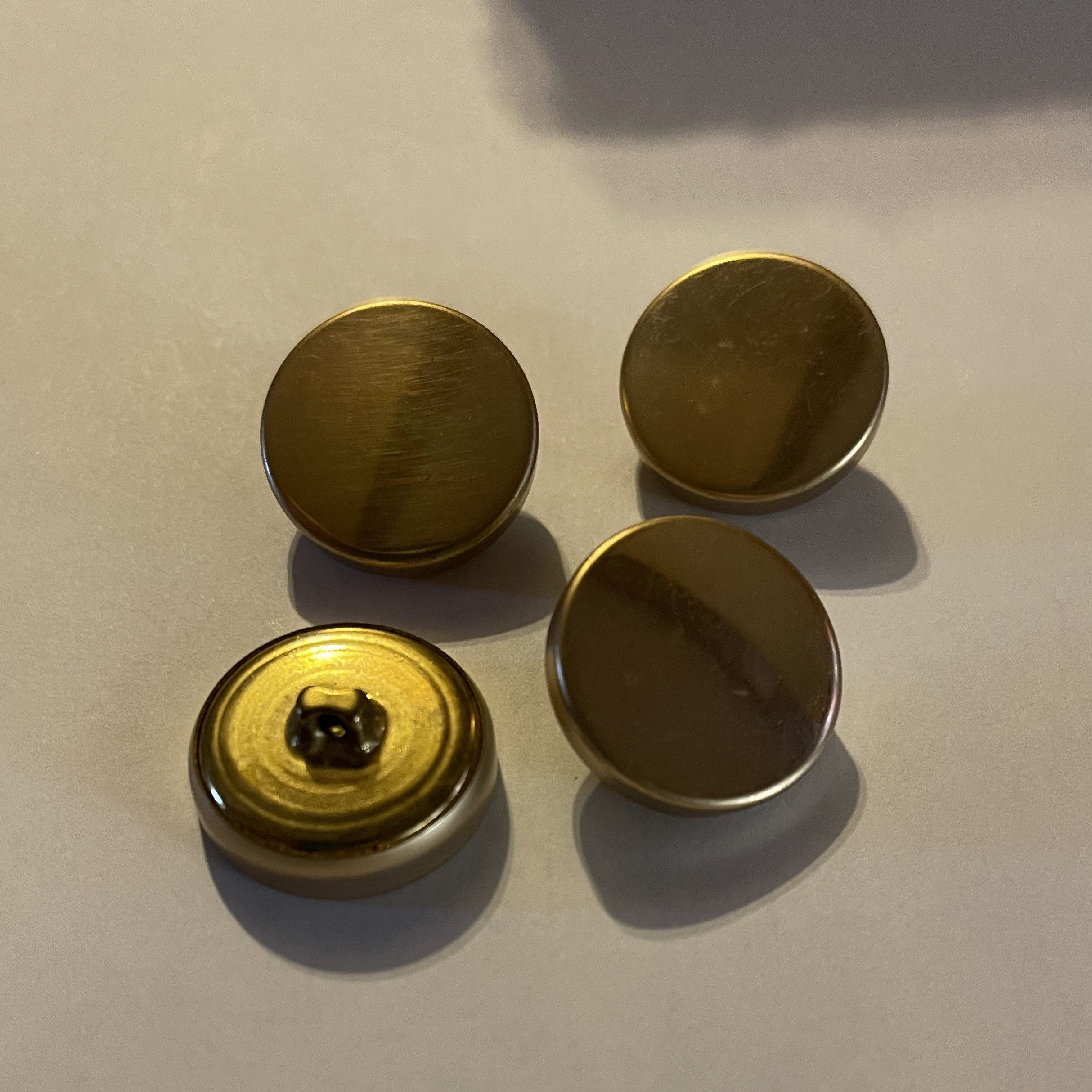 Vintage Round Buttons - 22 Mm Gold Buttons - Pack of 4 - Etsy