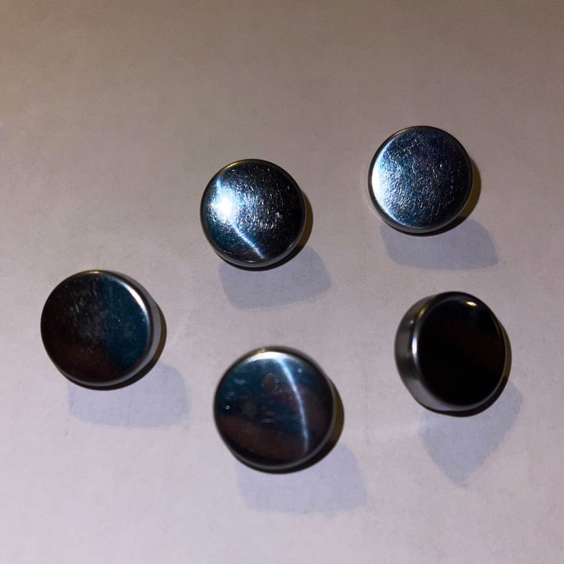 Vintage Round Buttons - 15 Mm Silver Buttons - Pack of 5 - Etsy