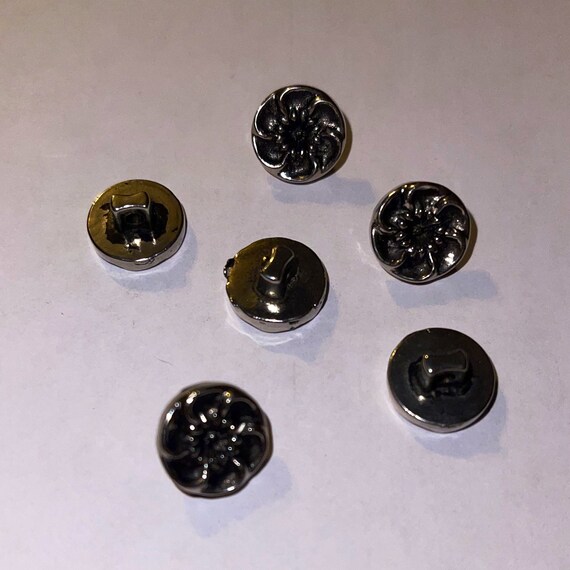 Botones de flores vintage 12 mm botones de plata paquete | Etsy