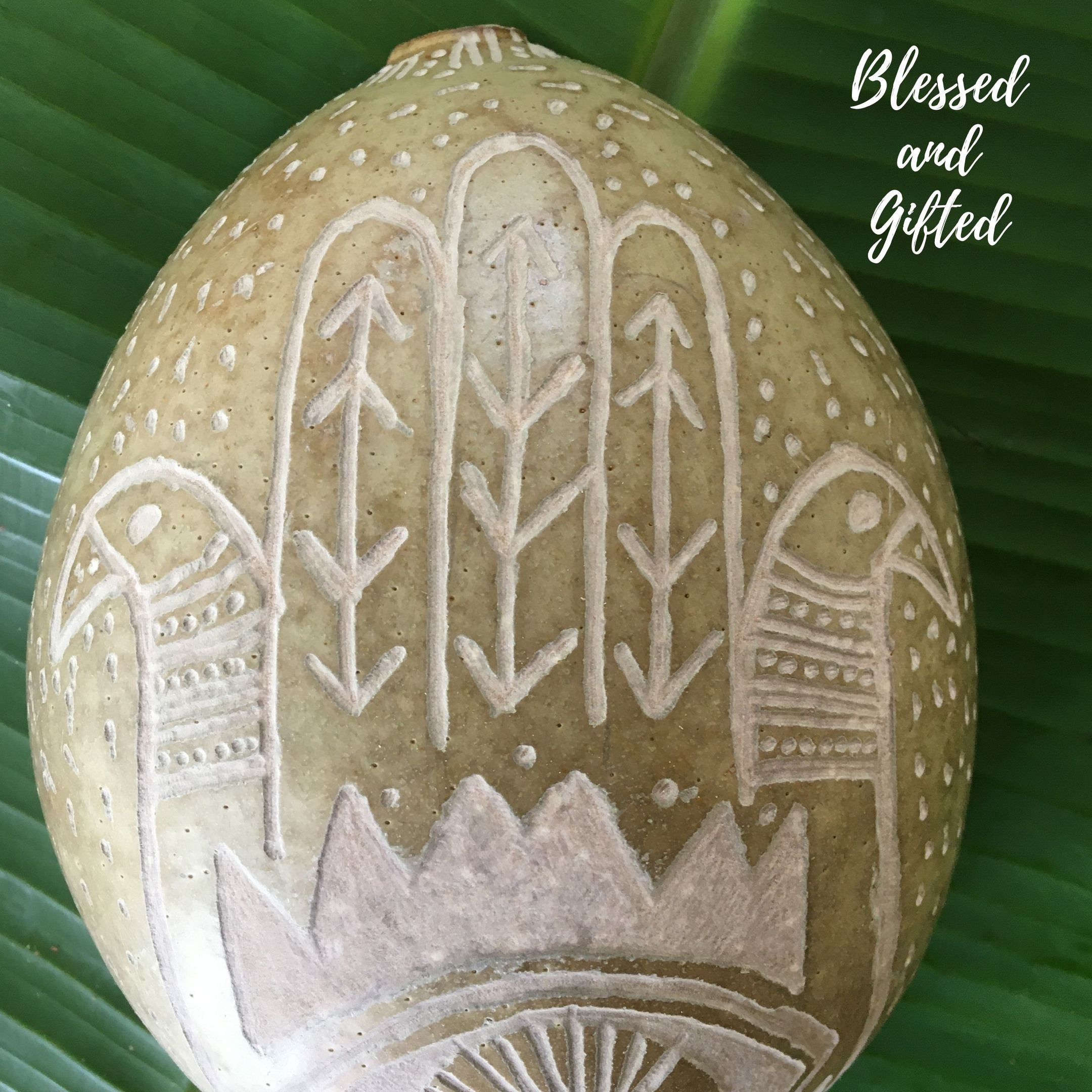 Calabash Bowl Plate 'hand of Hamsa' Design Natural - Etsy