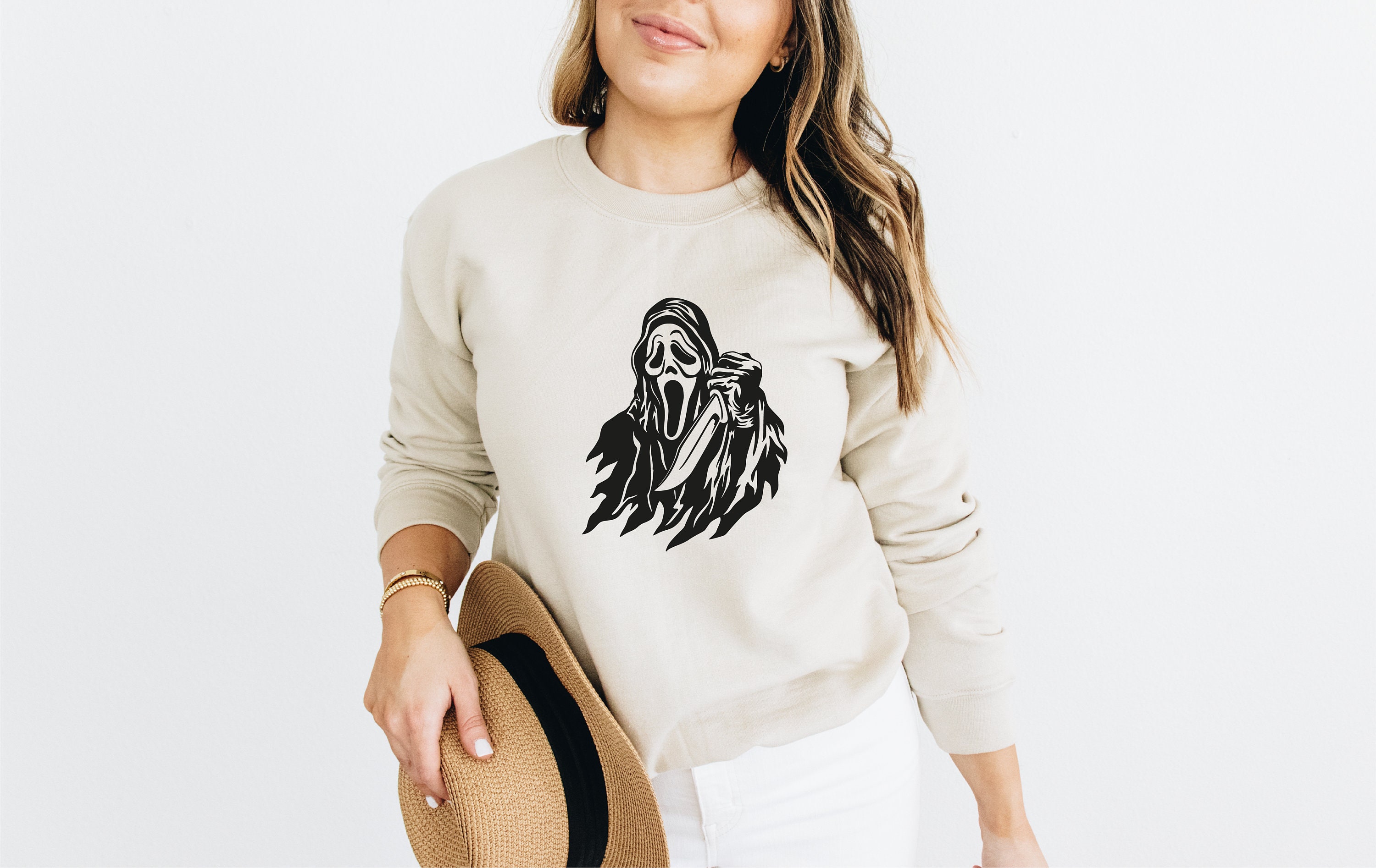 Scream Sweatshirt Horror Sweatshirt Halloween Hoodie Fall - Etsy UK