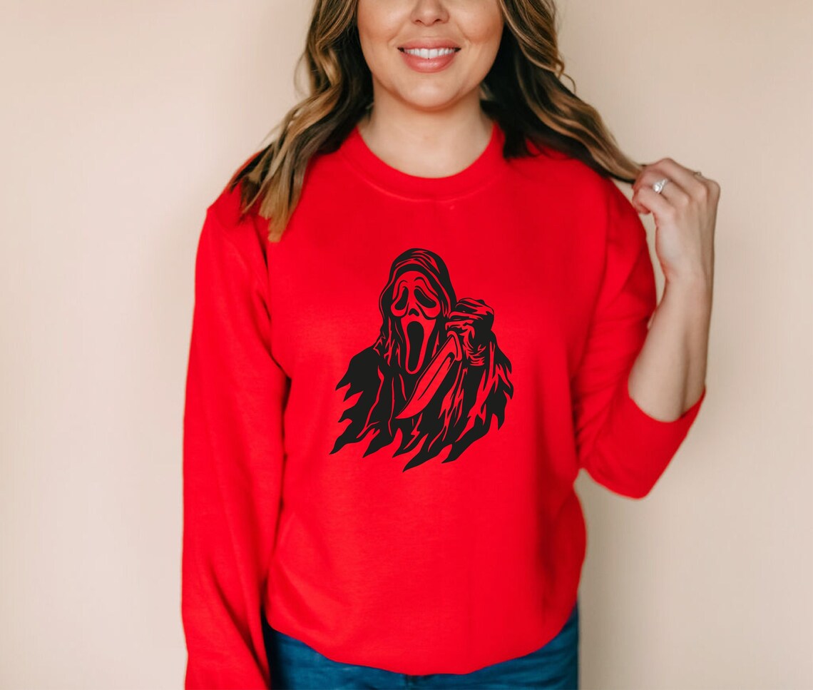 Scream Sweatshirt Horror Sweatshirt Halloween Hoodie Fall - Etsy UK