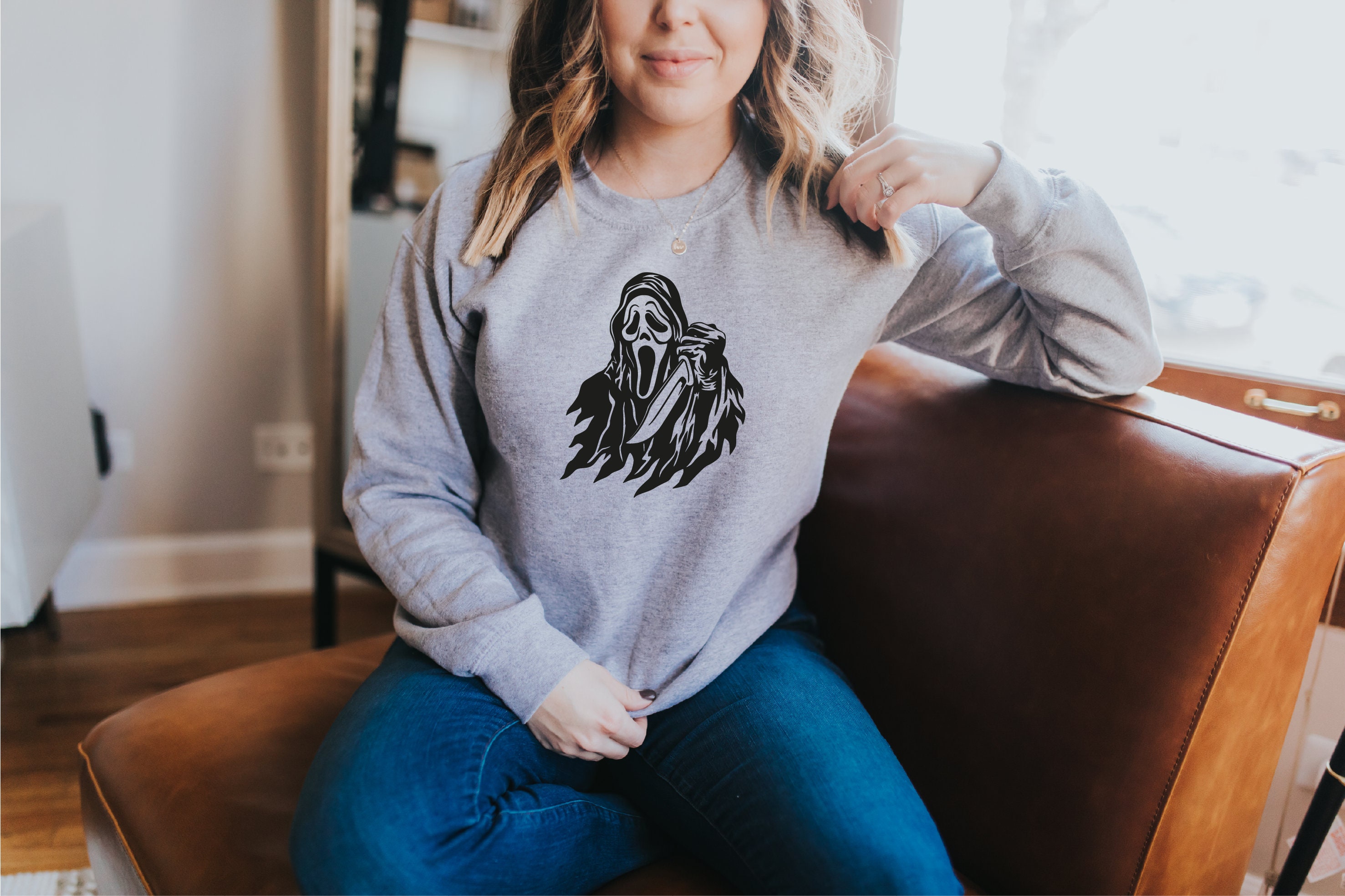 Scream Sweatshirt Horror Sweatshirt Halloween Hoodie Fall - Etsy UK
