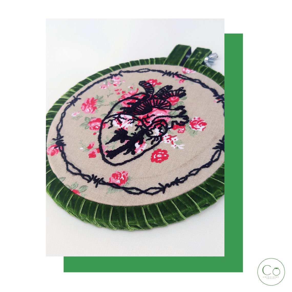 Trapped Heart Embroidery Pattern PDF / One Dollar Embroidery - Etsy