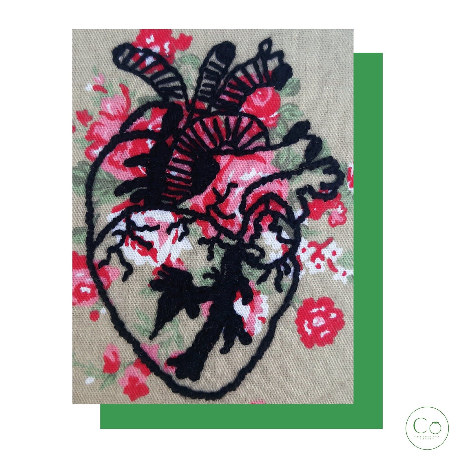 Trapped Heart Embroidery Pattern PDF / One Dollar Embroidery - Etsy