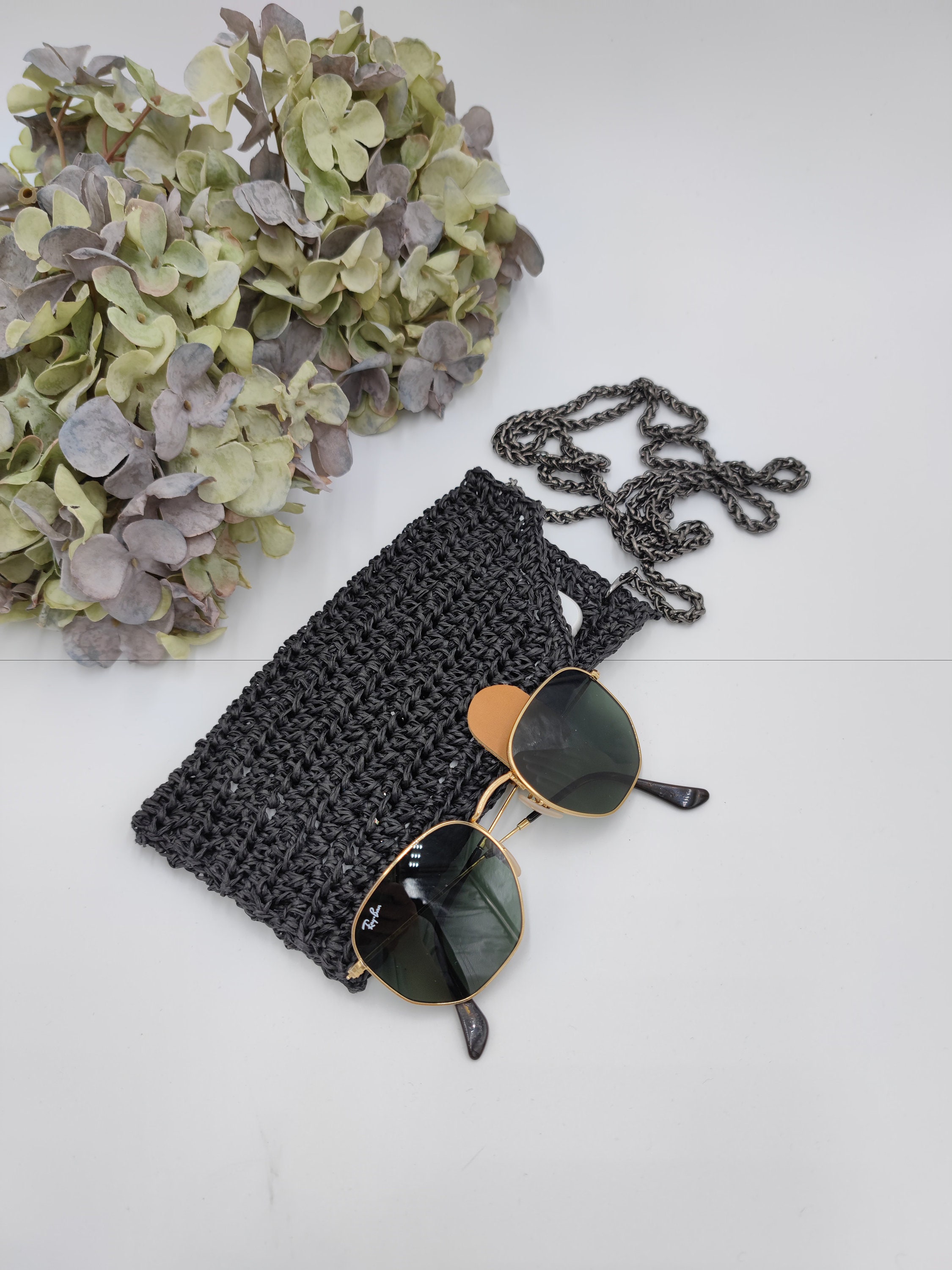 Straw Mobile Phone Crossbody Bag, Straw Summer Phone Bag, Phone Pouch ...