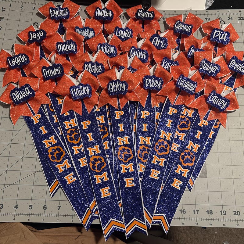 Cheer Pin Me Ribbon Blue - Etsy