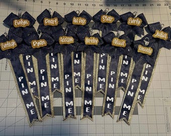 1 Custom Subliminated Pin Me Ribbon - Etsy