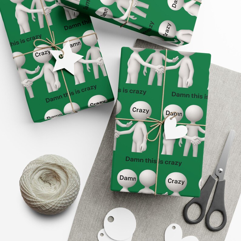 Damn This is Crazy Meme Gift Wrap, Funny Celebrations - Etsy