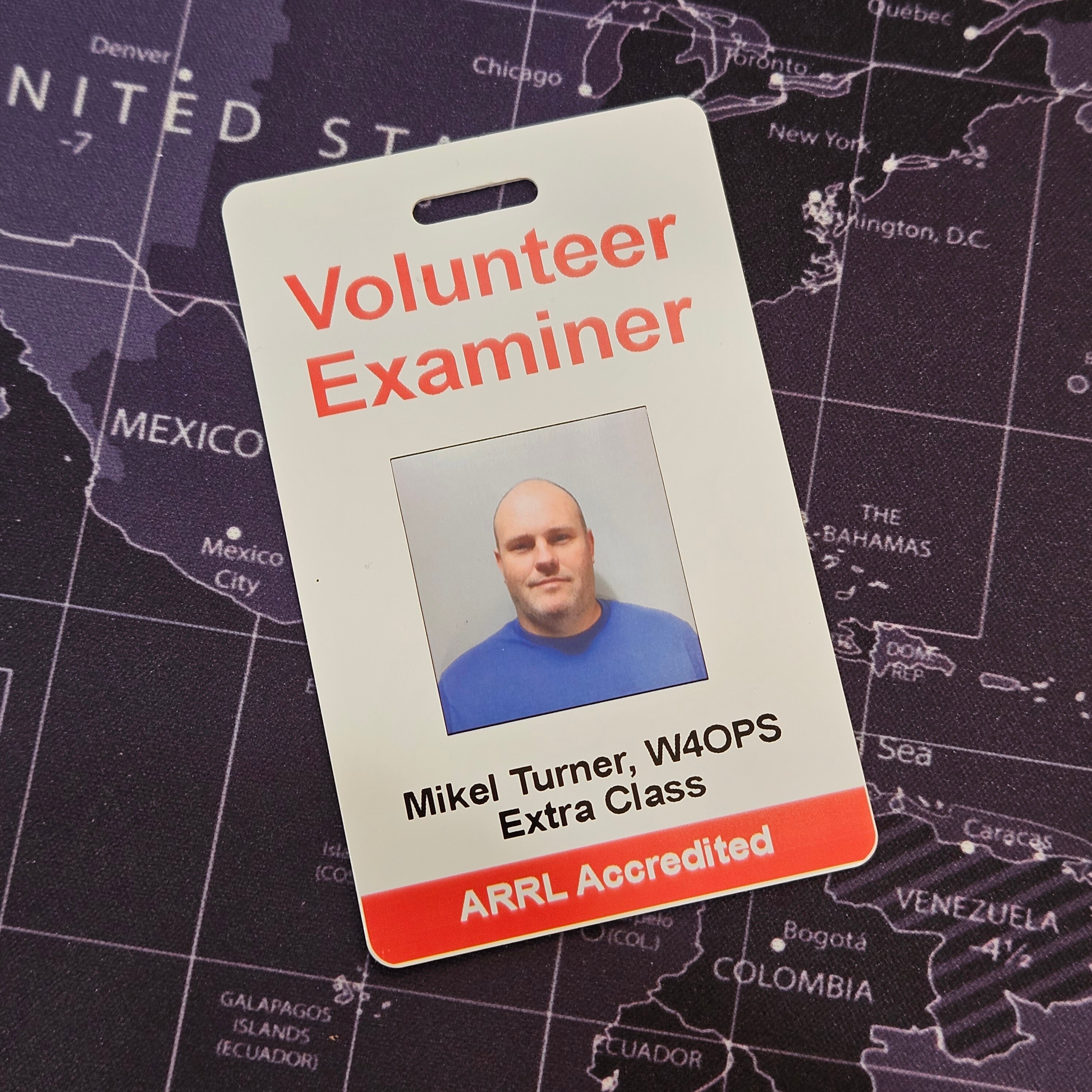Amateur Radio, Volunteer Examiner ID Card Plastic Wallet Card PVC Ham ...