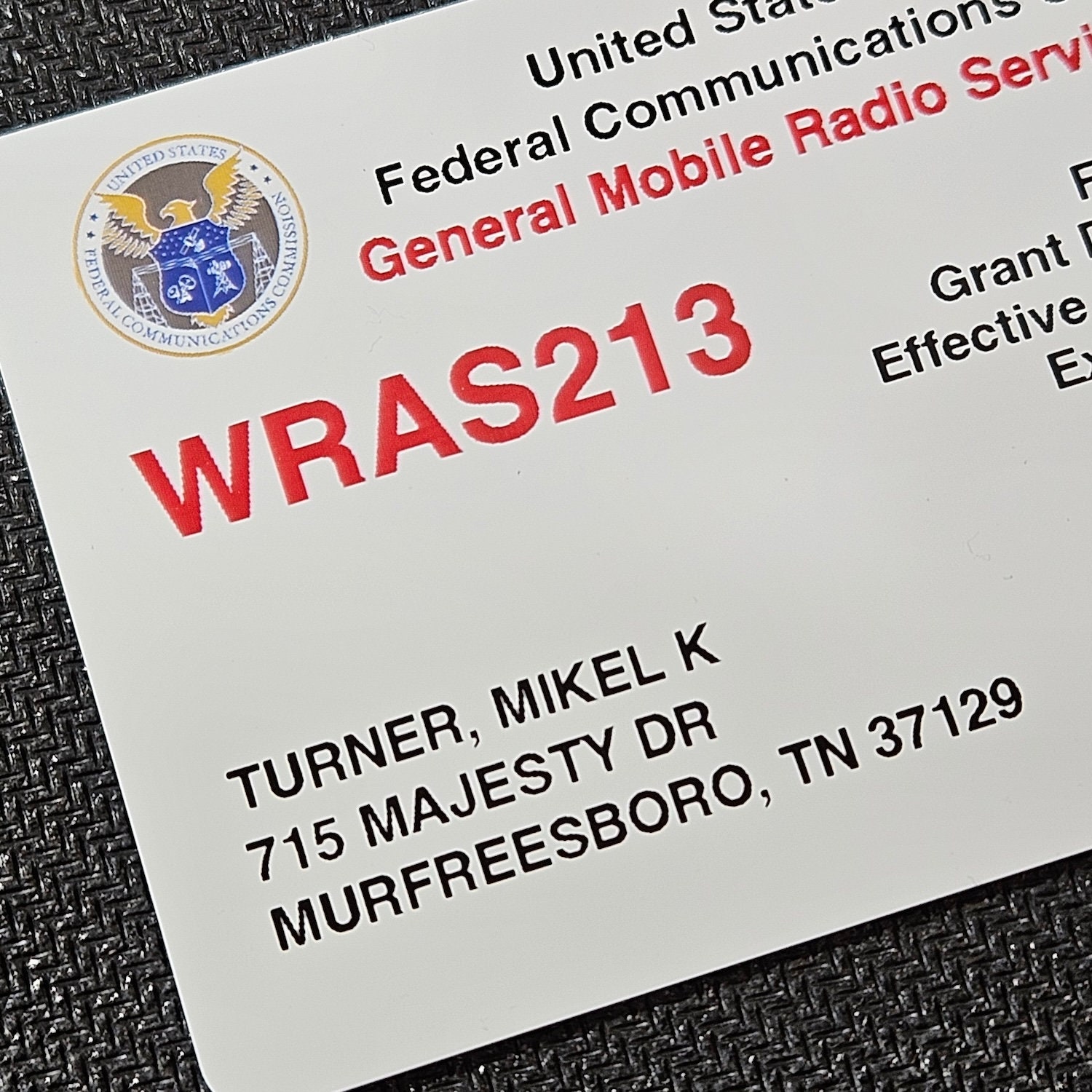 Full-color GMRS License Reference Card Plastic Wallet Card PVC - Etsy