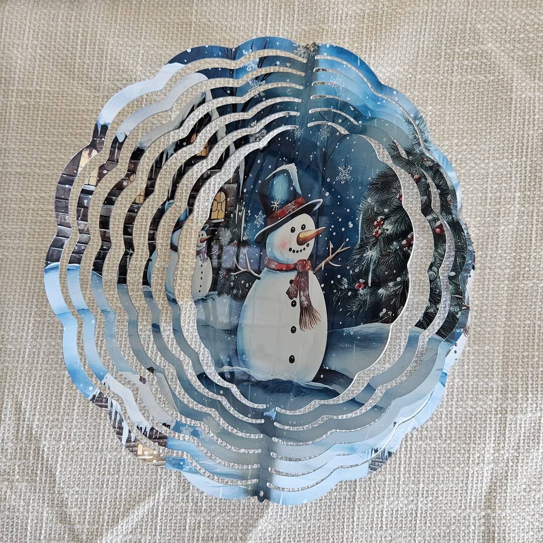 Christmas 10 Wind Spinner / Christmas / Winter Snowman Garden, Yard, or ...