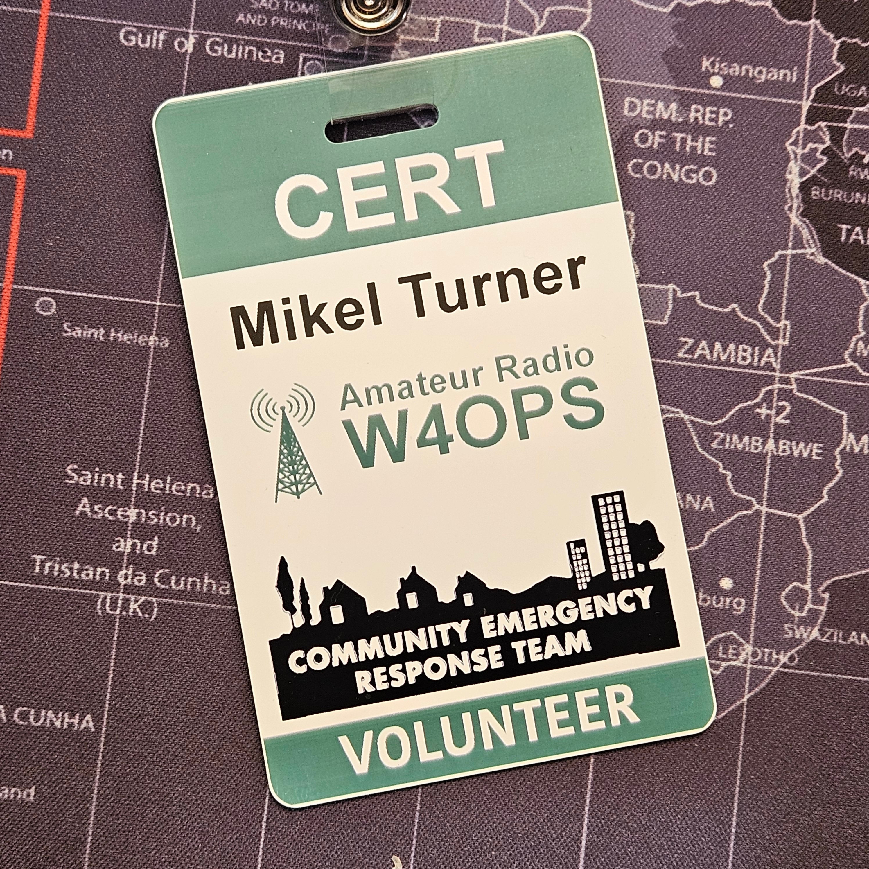 CERT Ham Radio Call Sign Badge, CERT Badge, Community Emergency ...