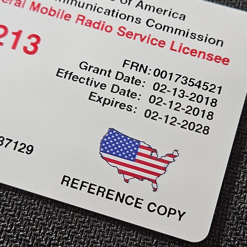 Full-color GMRS License Reference Card - Plastic Wallet Card (PVC) - Etsy