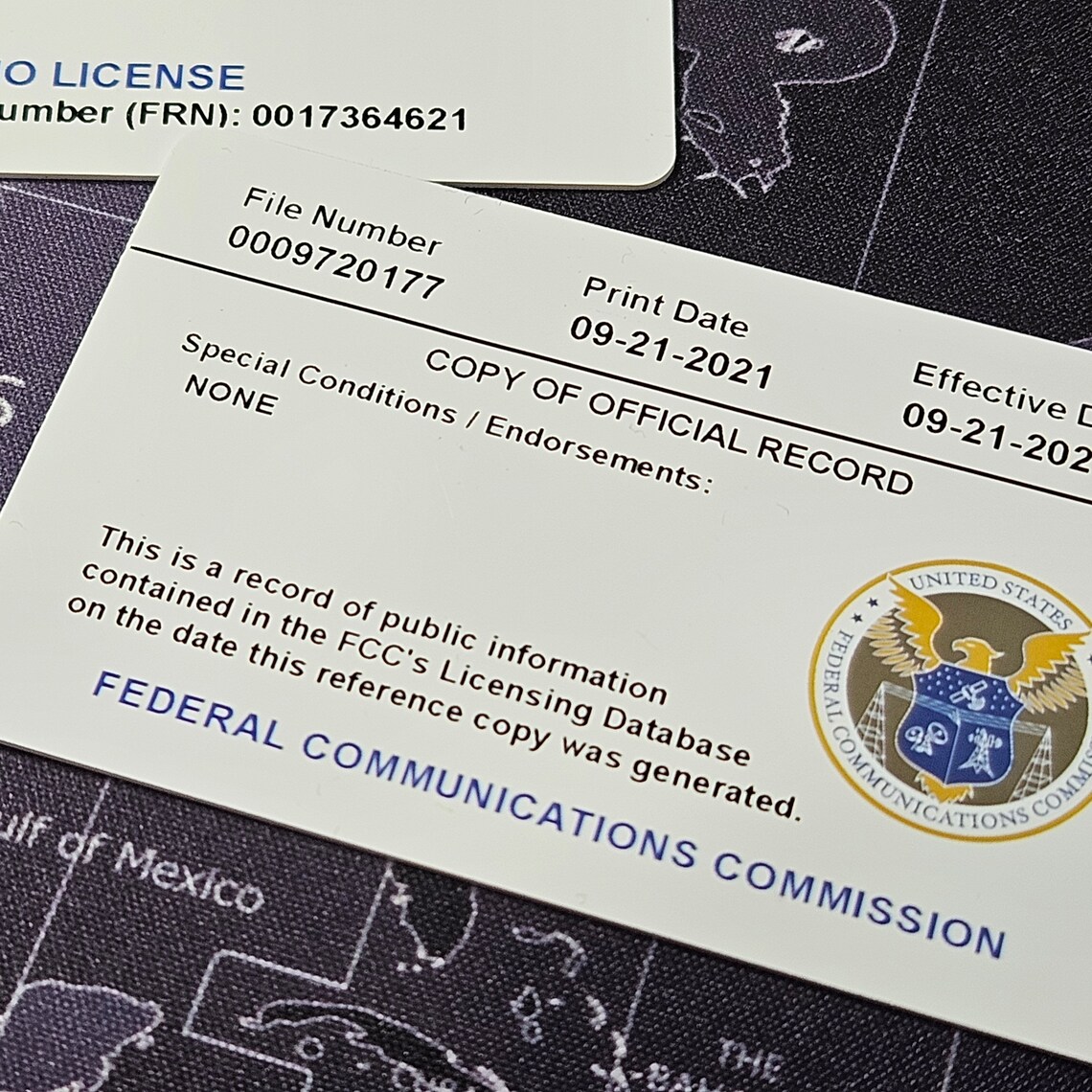 Full Color Ham Radio FCC License Wallet Card Plastic Wallet Card PVC - Etsy