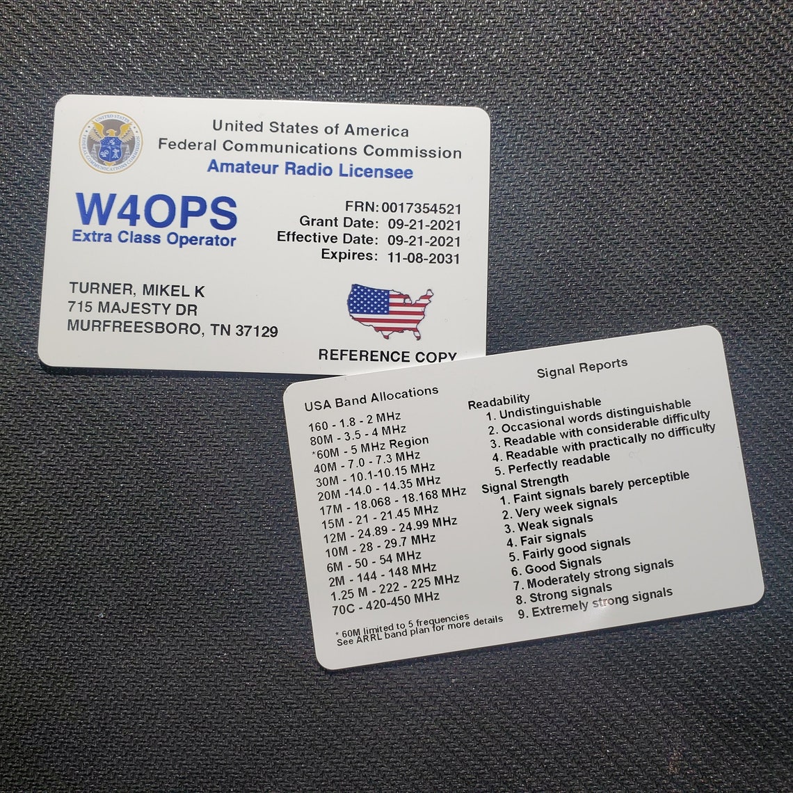 Full-color Ham Radio Reference Card Plastic Wallet Card PVC - Etsy
