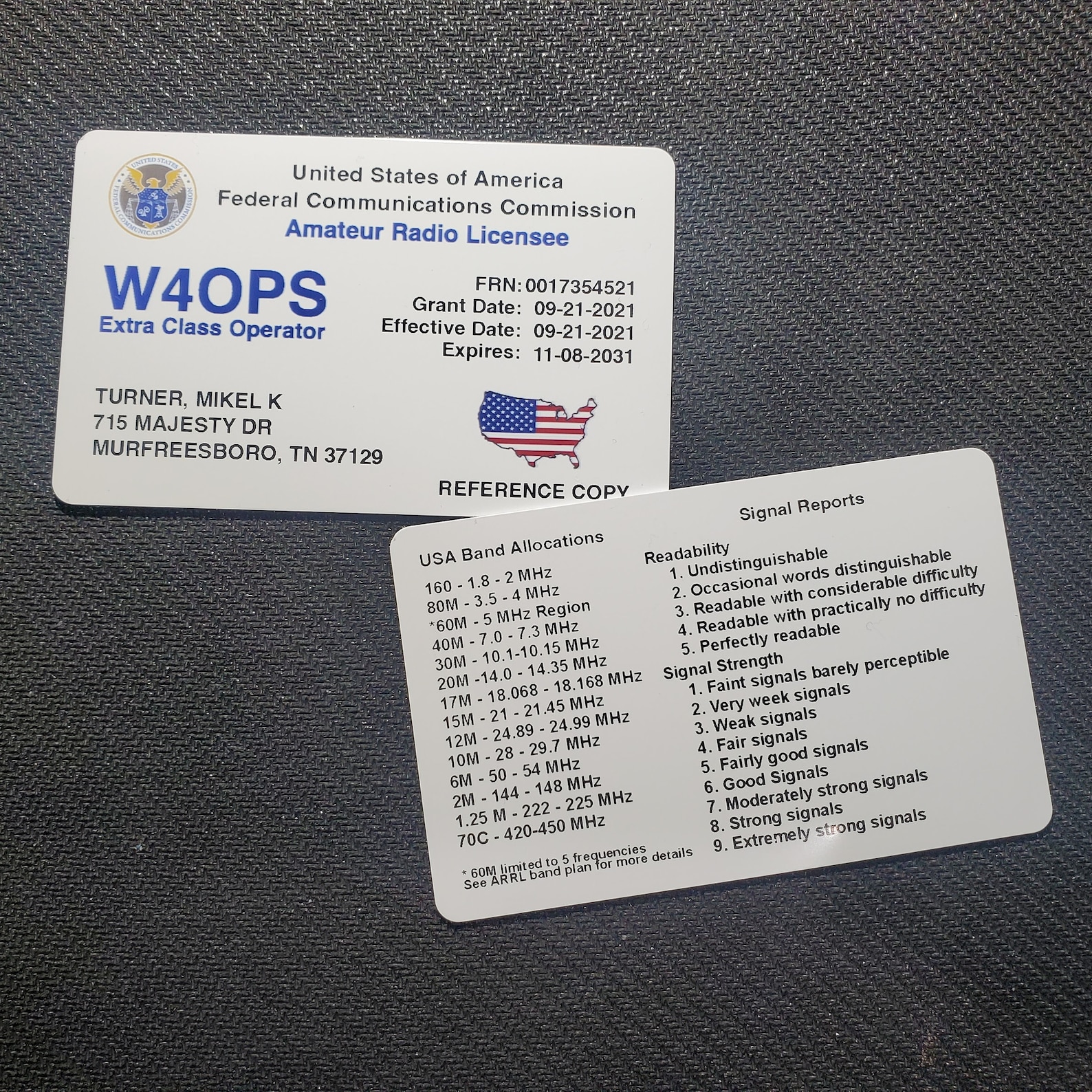 Full-color Ham Radio Reference Card Plastic Wallet Card PVC - Etsy