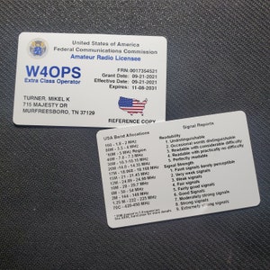 Full-color Ham Radio Reference Card - Plastic Wallet Card (PVC) - Etsy