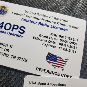 Full-color Ham Radio Reference Card - Plastic Wallet Card (PVC) - Etsy
