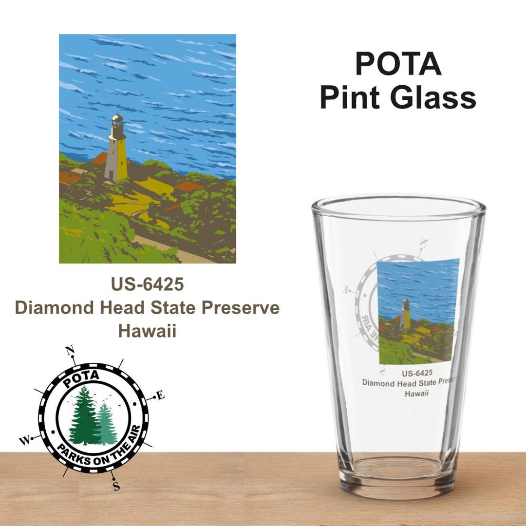 Diamond Head State Preserve, Parks on the Air Pint Glass Collectors ...