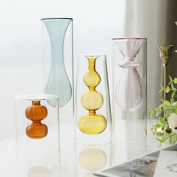Colored Glass Vases - Etsy