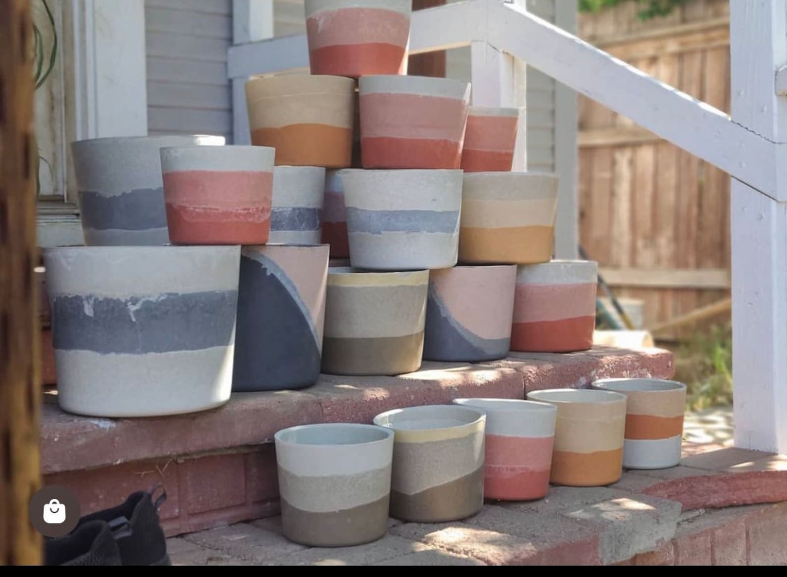 8 Inch Pot - Cylinder - 8" Pot - Rustic Pot - Modern Pot - Cast Stone ...