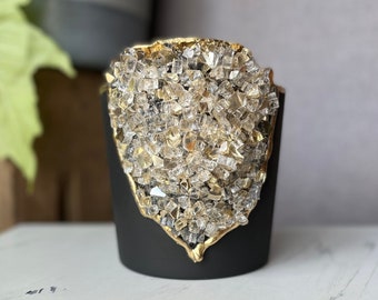 6 Inch Geode Pot - Concrete Pot - Hand Painted Pot - Stone Pot ...