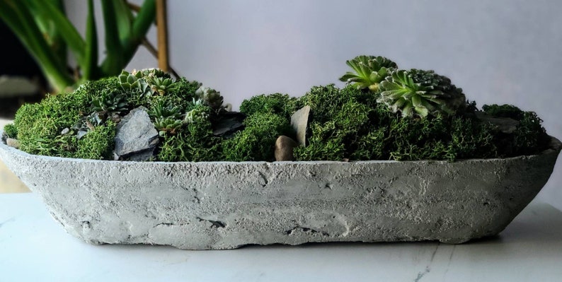 10 Inch Planter - Boat Planter -vesssel Planter - Moss Garden - Cast ...