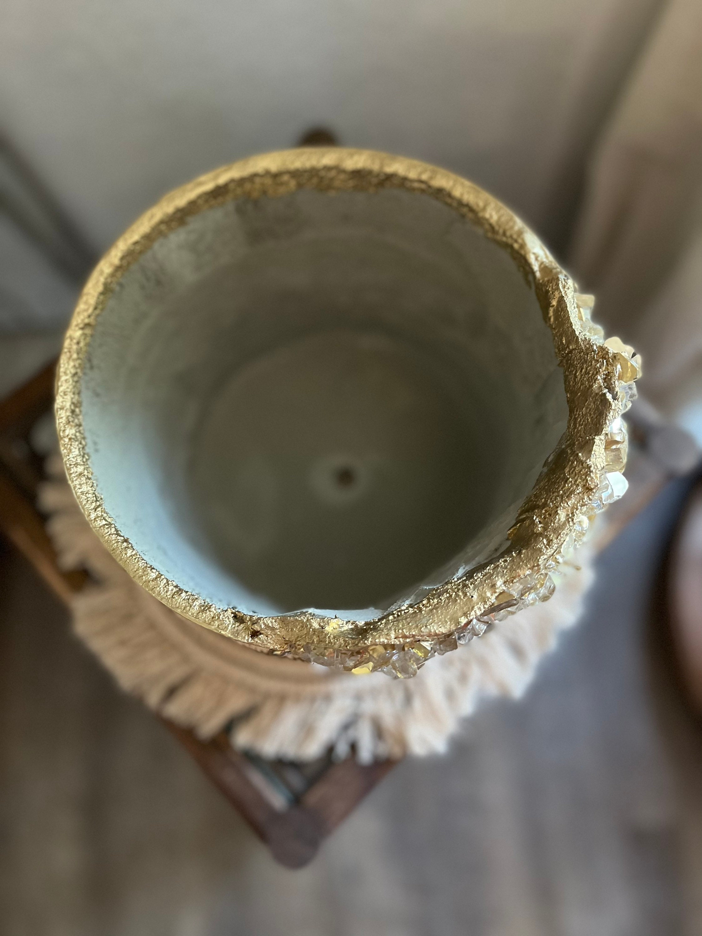 8 Inch Geode Pot Crystal Pot Amethyst Pot Large Geode - Etsy