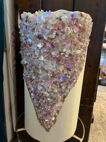 12 Inch Geode Geode Pot Dried Flowers Vase Tall Vase - Etsy