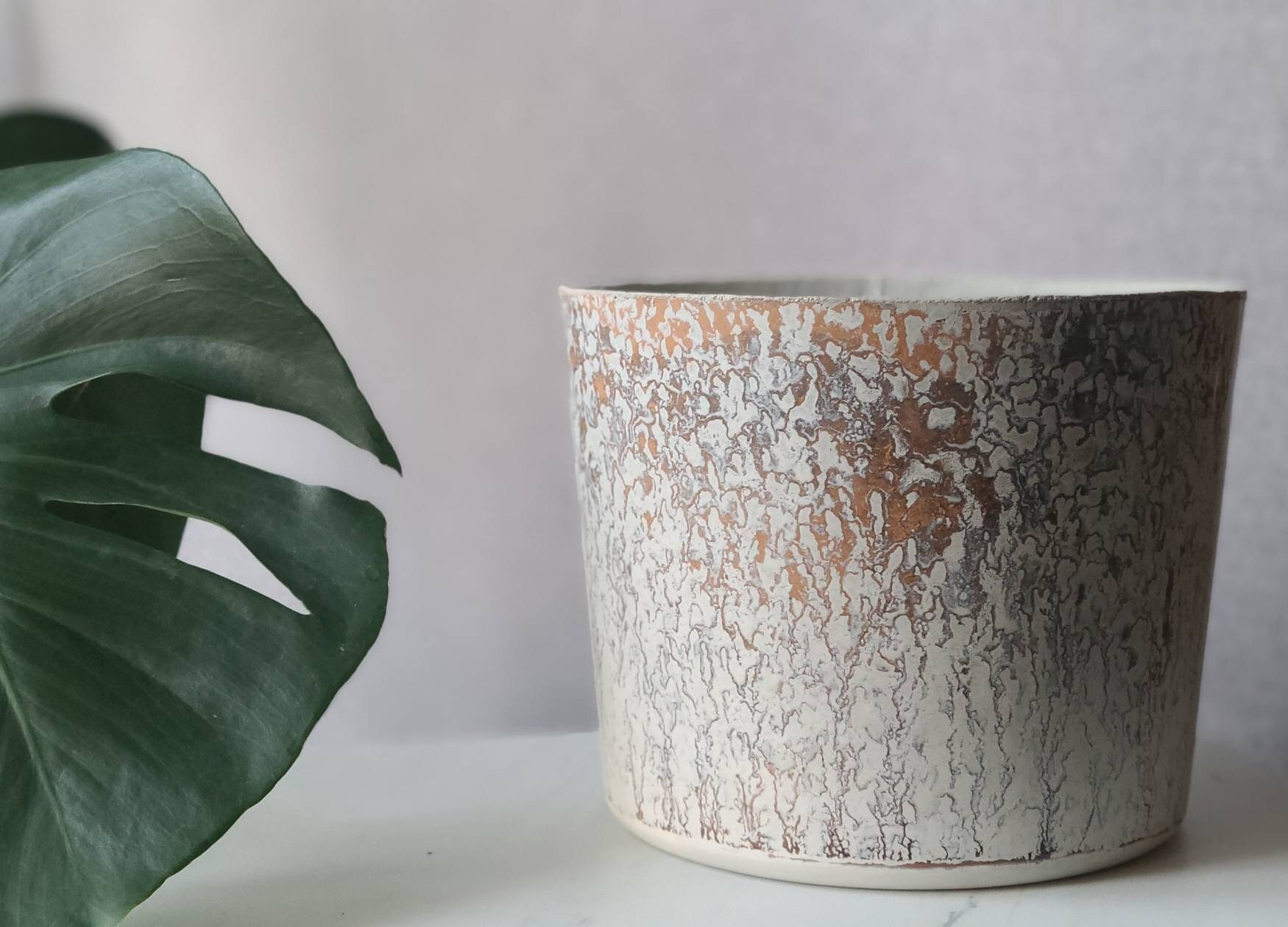 8 Inch Pot Granite Planter Speckled Pot Large Planter - Etsy