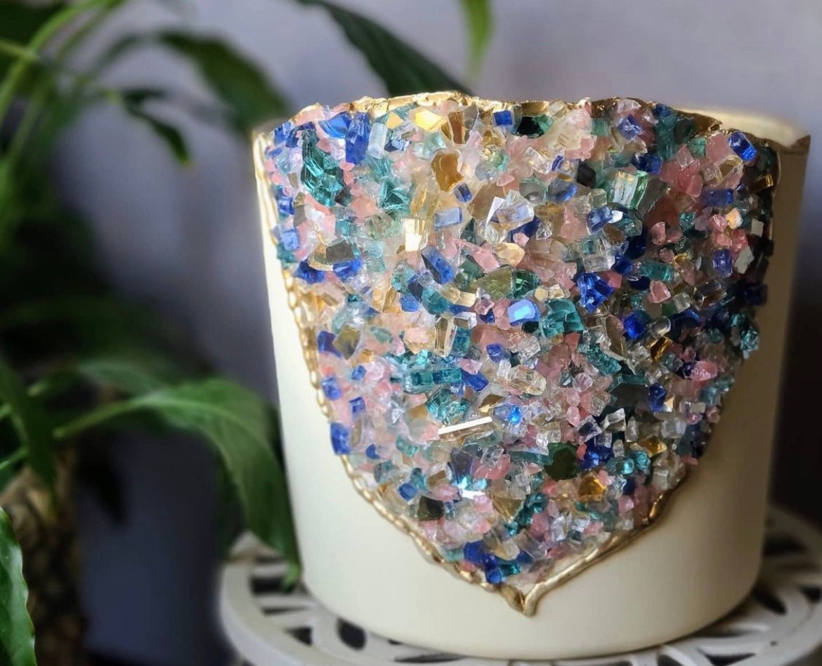 10 Inch Geode Planter Large Pot Cream Pot House Plant - Etsy