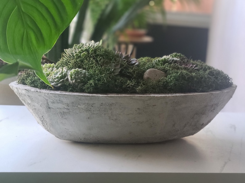 10 Inch Planter - Boat Planter -vesssel Planter - Moss Garden - Cast ...