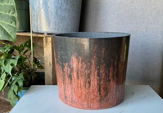 10 Inch Pot 10 Inch Planter Black Pot Brick Red Pot - Etsy