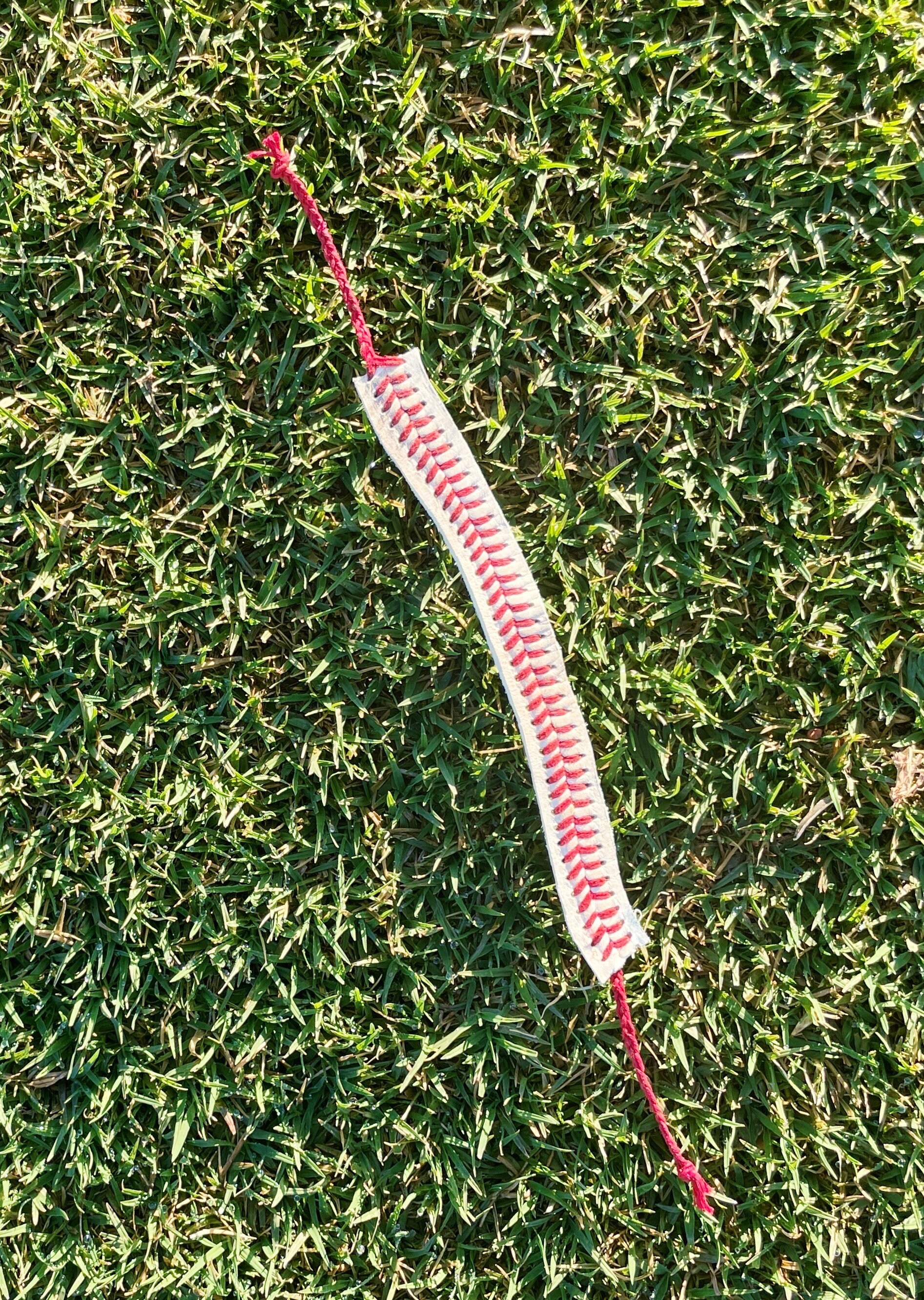 Upcycled Baseball Seam Bracelet, Tie-on Sports Jewelry - Etsy