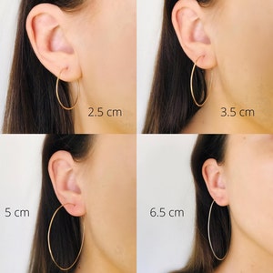 Silver Gold Hoops, Hoops by Hand, Solid 925 Sterling Silver or 14 K ...