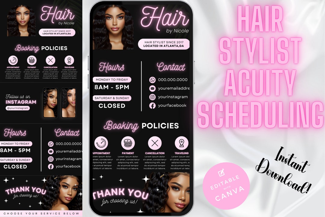 DIY ACUITY WEBSITE Template, Lash Acuity, Beauty Acuity, Acuity Web Banners, Create Your Own ...