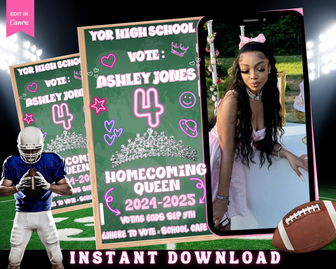 Editable Canva Homecoming Flyer Template | Customizable Event Flyer ...