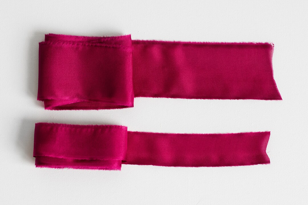 FUCHSIA PINK Silk Habotai RIBBON Perfect for Bridal - Etsy